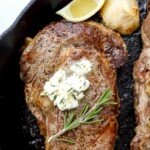Pan Seared Ribeye Steak Recipe with Herb Butter | Joyful Healthy Eats