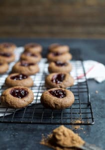 Chocolate Raspberry Thumbprint Cookies | Christmas Cookie | Holiday Baking