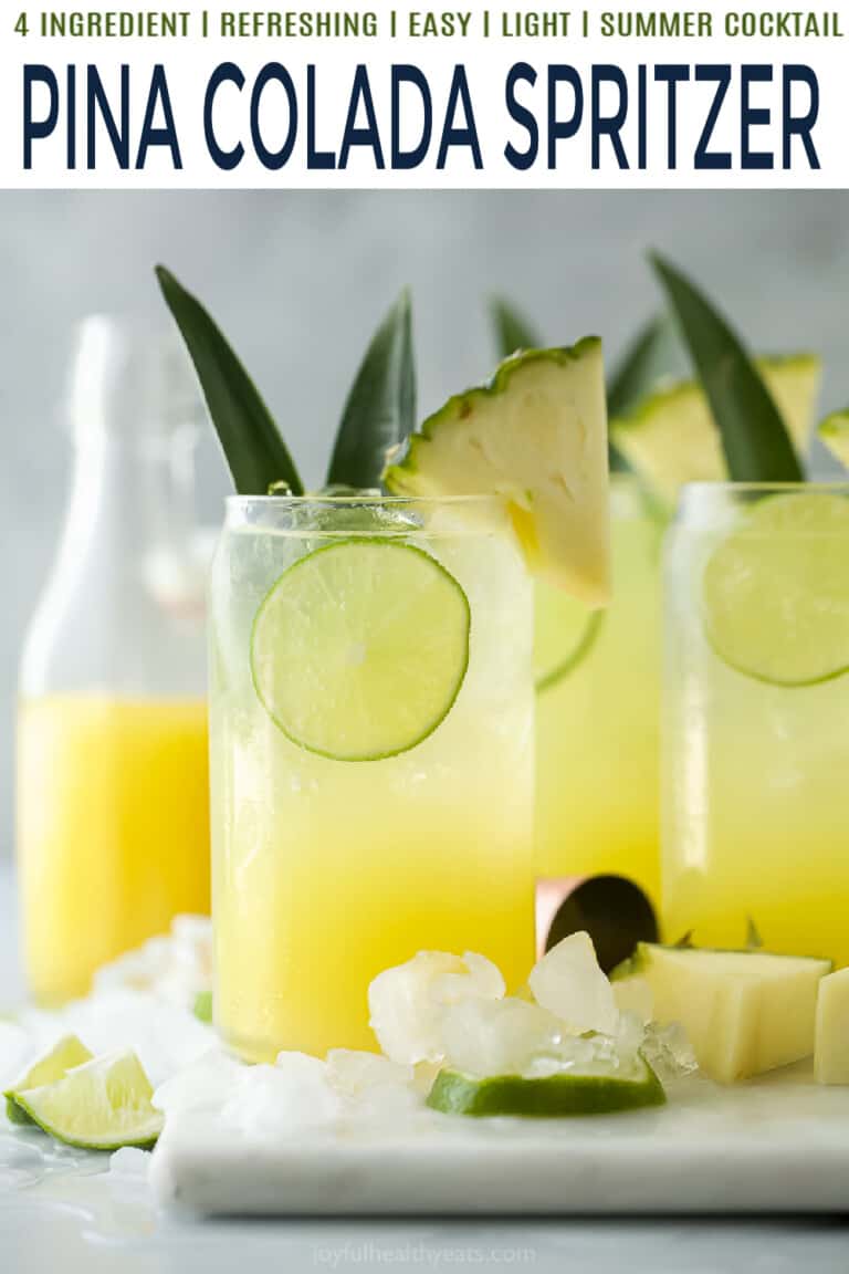 4 Ingredient Refreshing Pina Colada Spritzer | Pina Colada Recipe