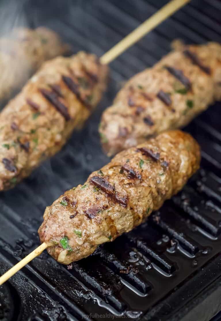 Moroccan Ground Beef Kofta Kebabs | Joyful Healthy Eats