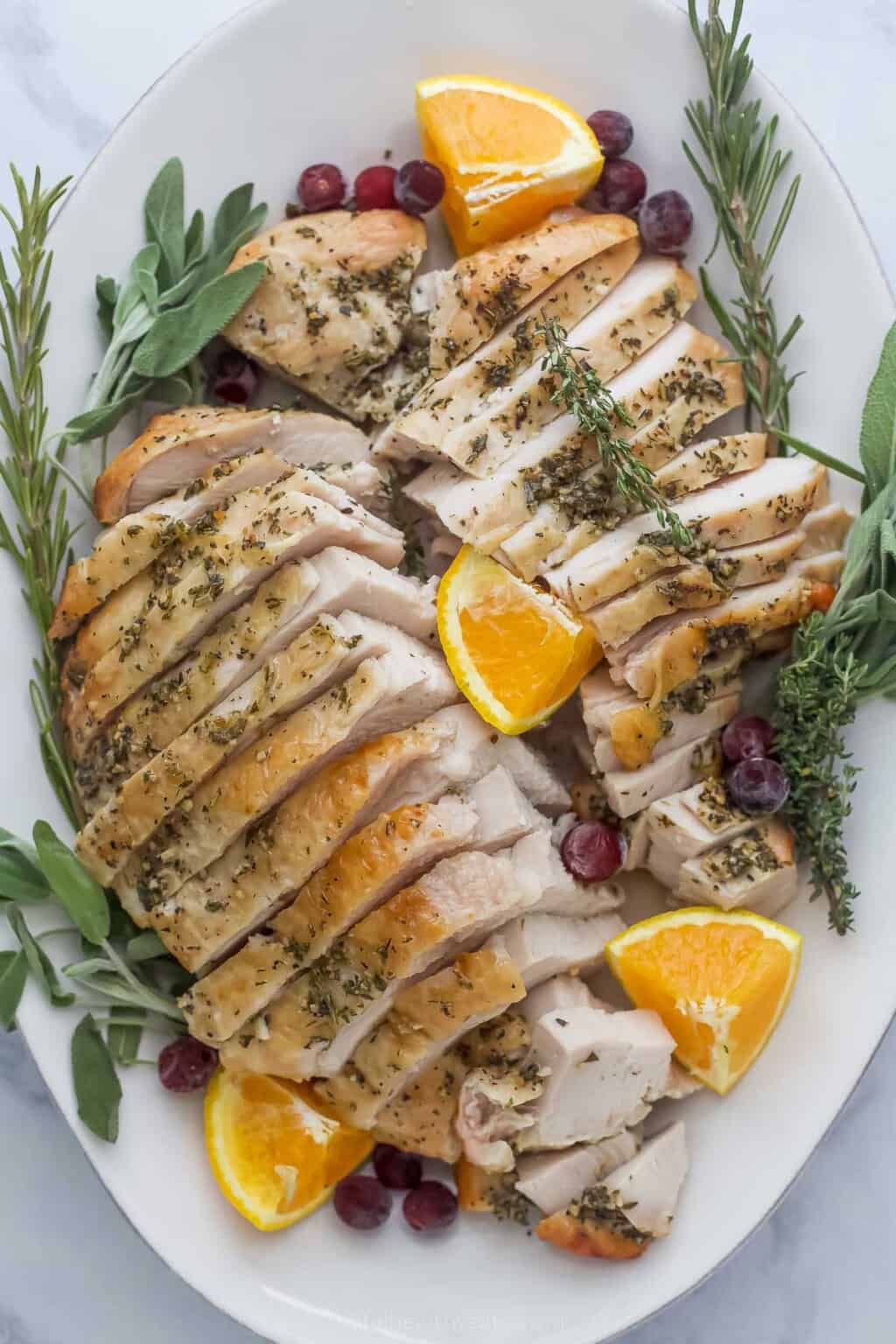 Roasted Turkey Breast with Garlic and Herbs | Joyrful Healthy Eats