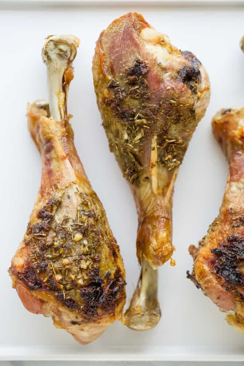 Garlic Herb Roasted Turkey Leg Recipe | Joyful Healthy Eats