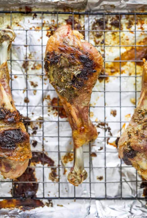Garlic Herb Roasted Turkey Leg Recipe | Joyful Healthy Eats