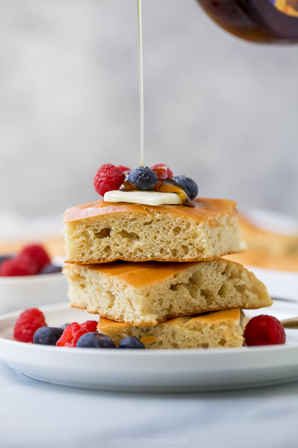 High Protein Sheet Pan Pancakes | Joyful Healthy Eats