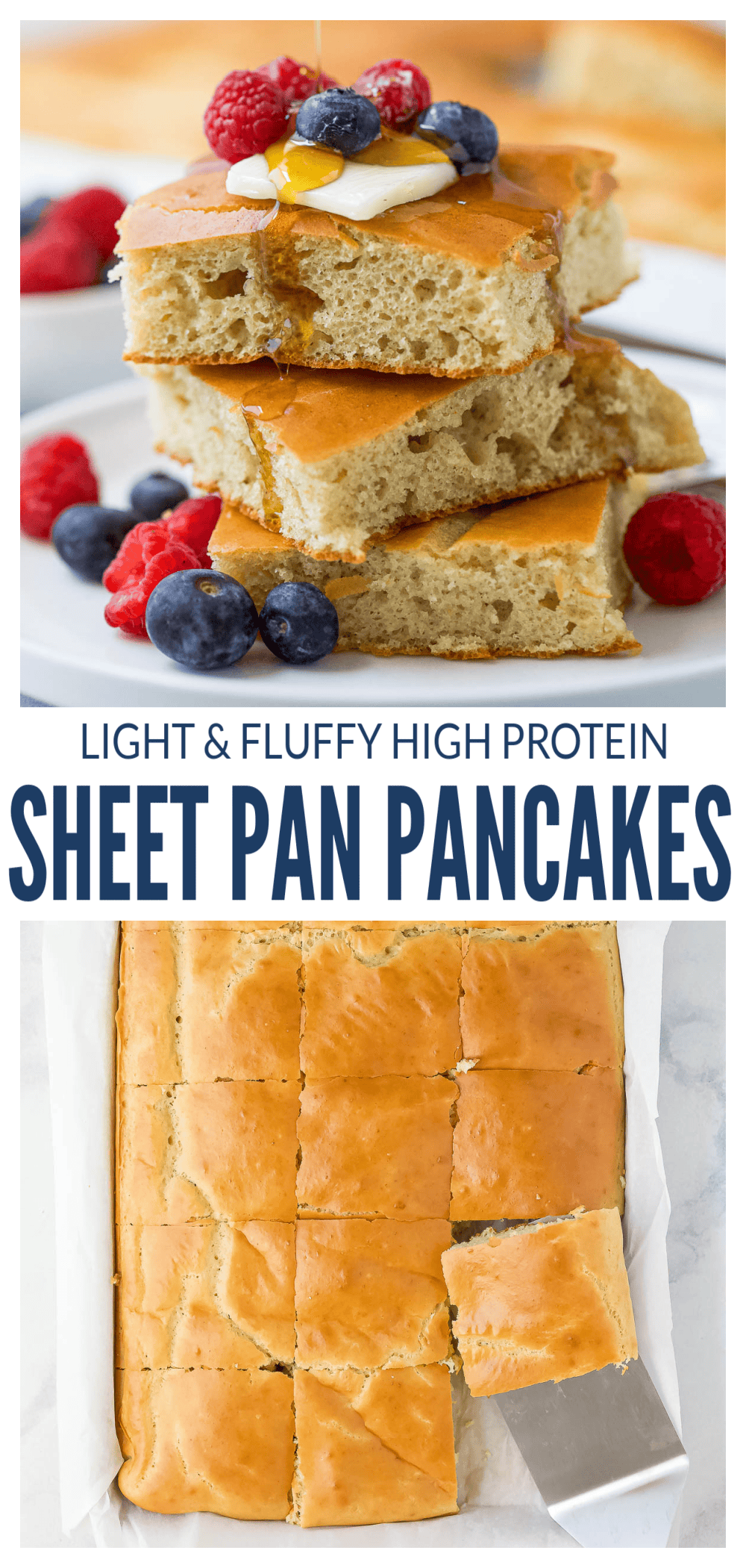 High Protein Sheet Pan Pancakes | Joyful Healthy Eats